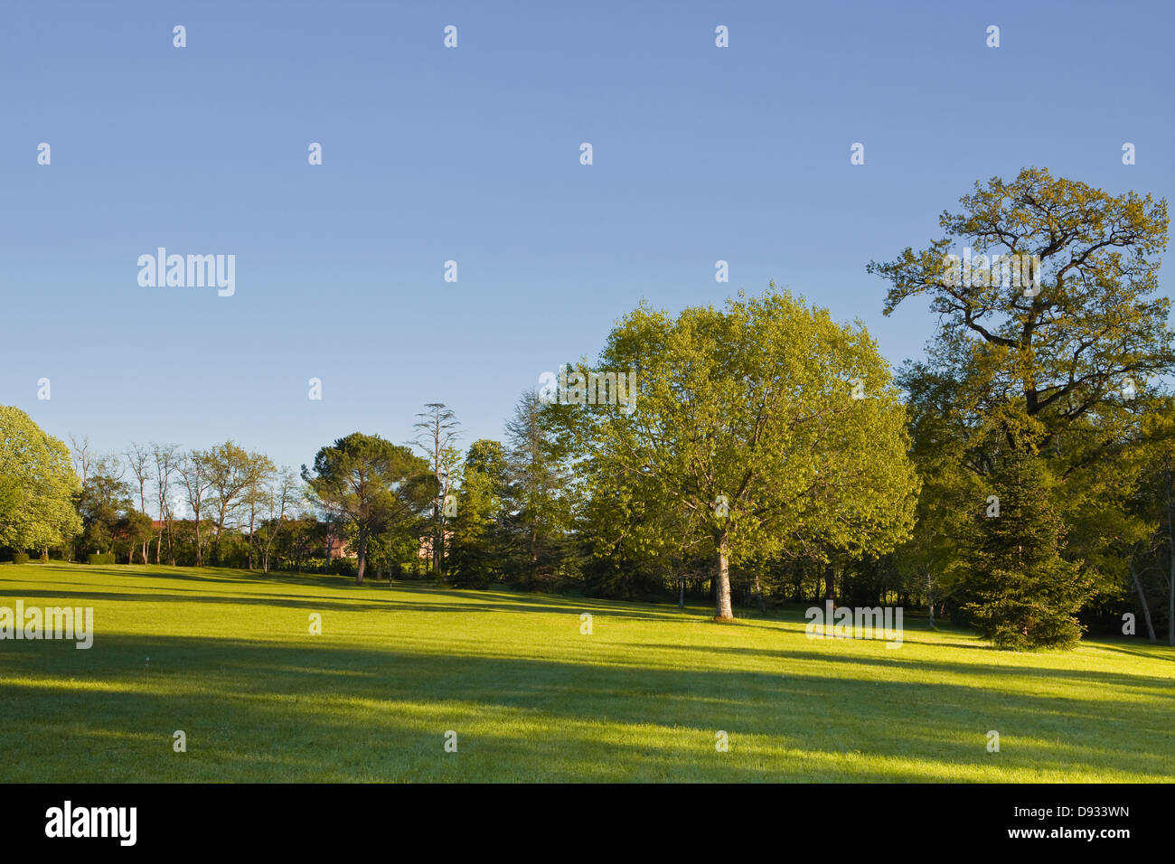 An immaculate lawn at a country house in France Stock Photo - Alamy