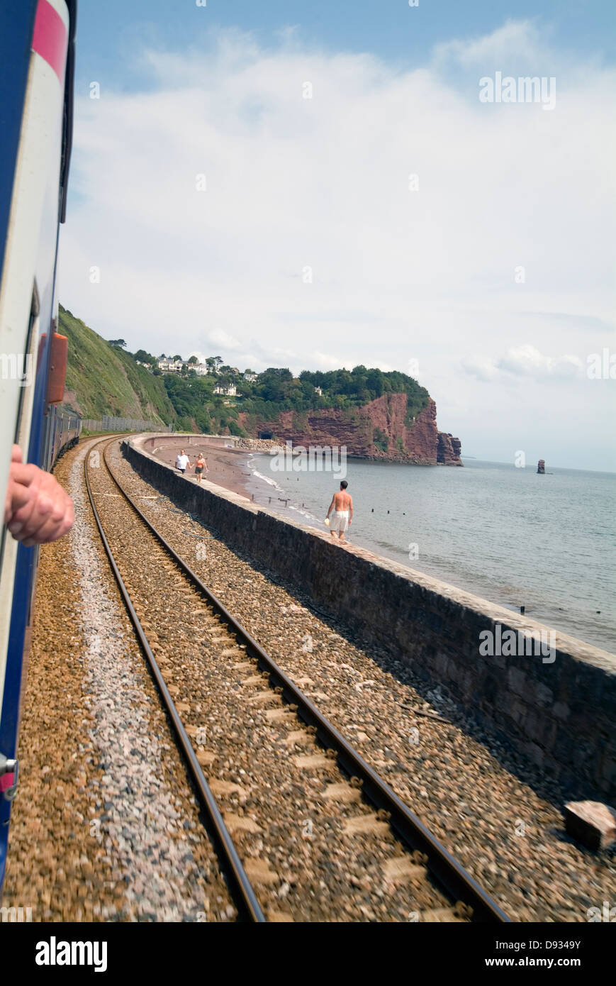 View from a train window, England Stock Photo - Alamy