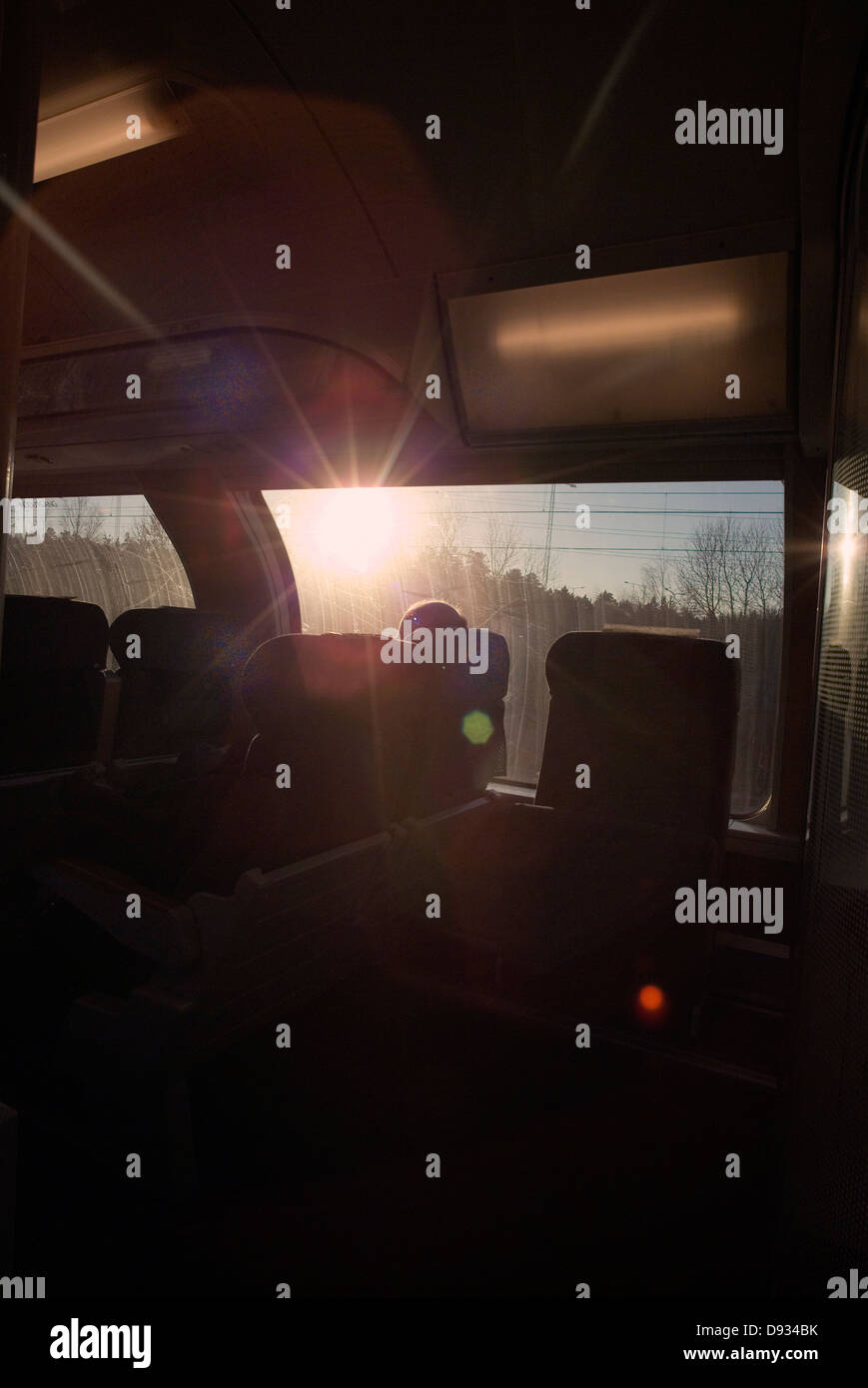 Sunlight through a train window, Sweden Stock Photo - Alamy