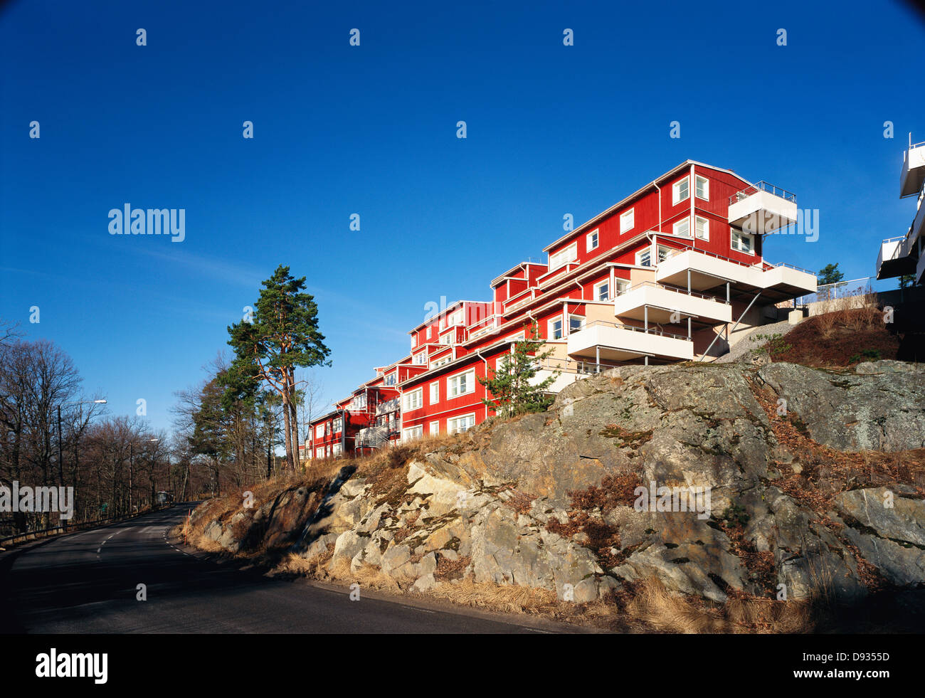 Building beside road Stock Photo - Alamy
