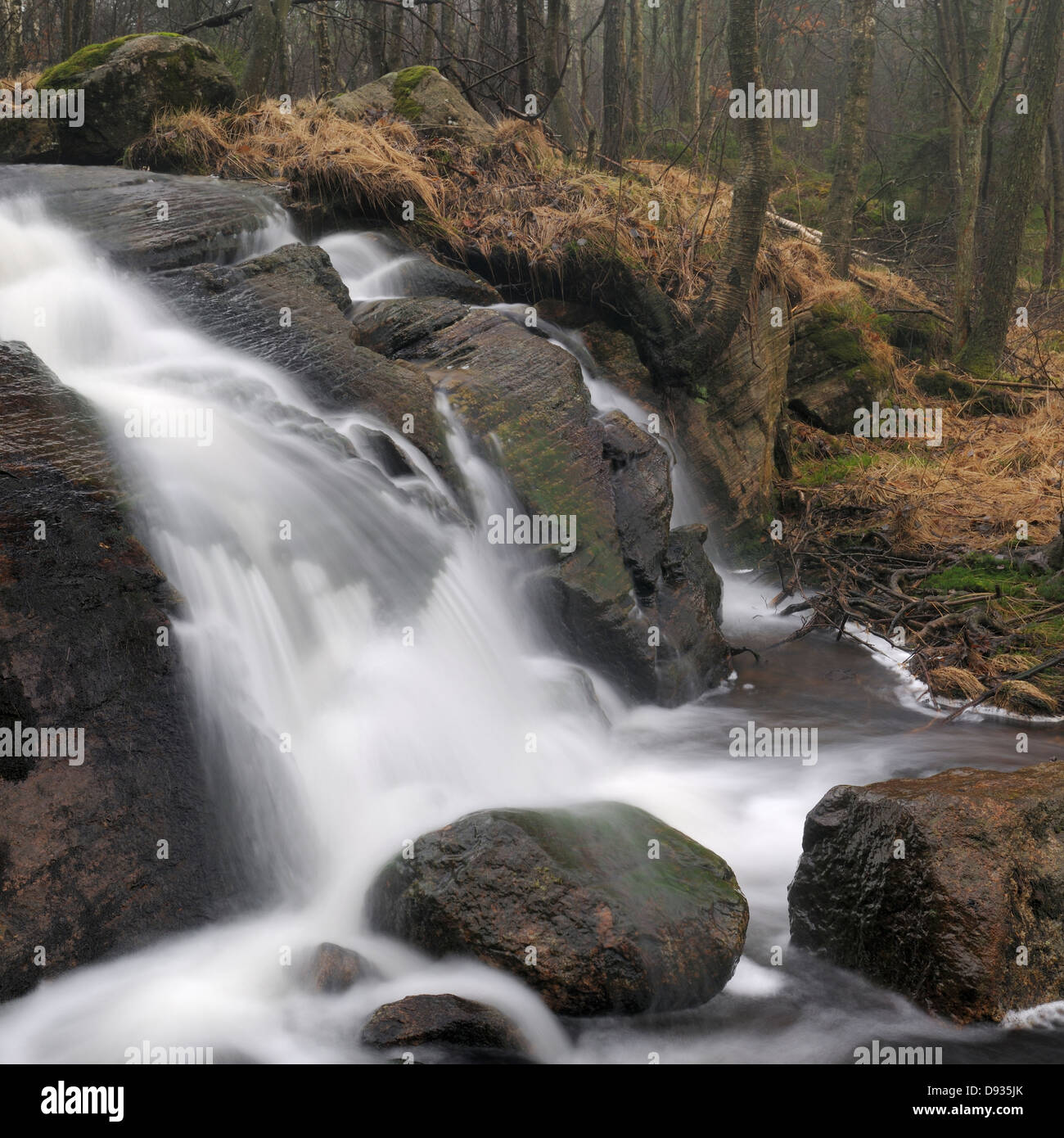 A waterfall, Sweden Stock Photo - Alamy
