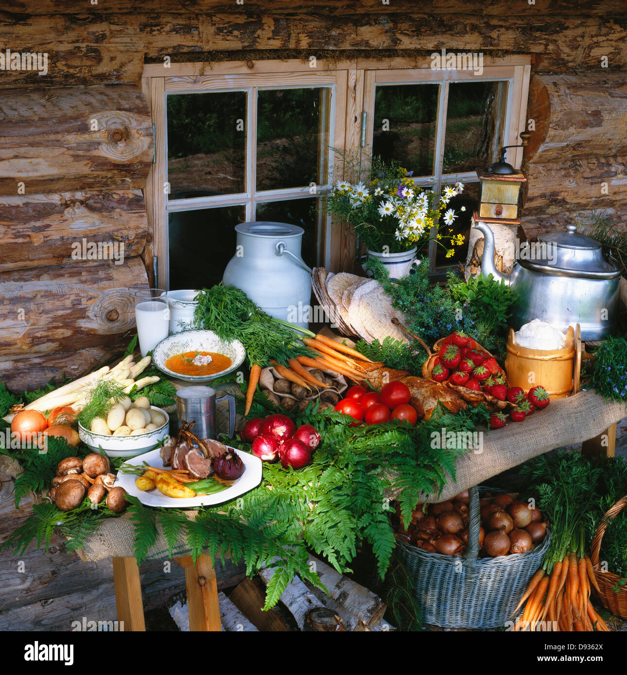 Harvest from Swedish agriculture Stock Photo - Alamy