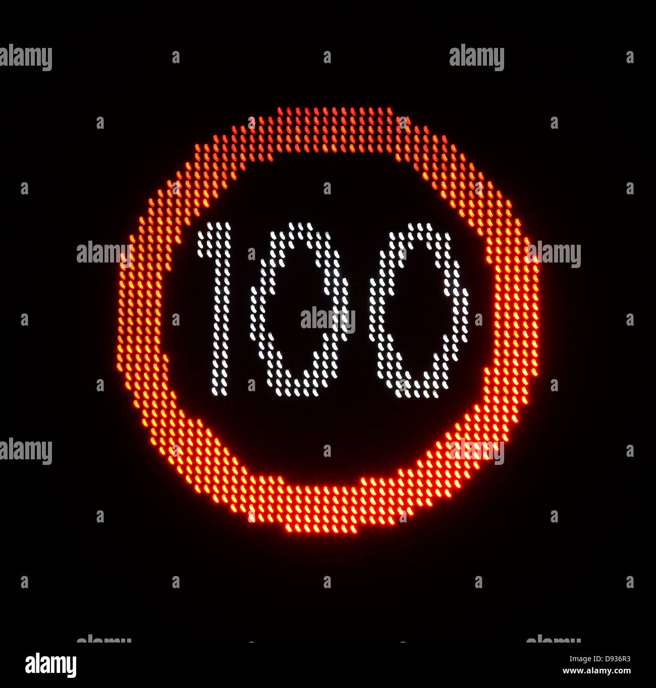 Speed restriction, Sweden Stock Photo - Alamy