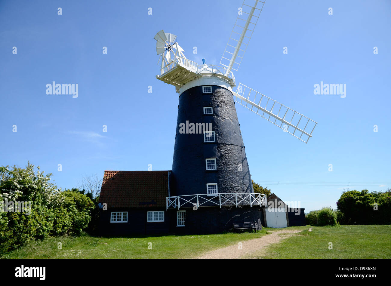 The windmill at Burnham Overy Staithe in Norfolk Stock Photo - Alamy