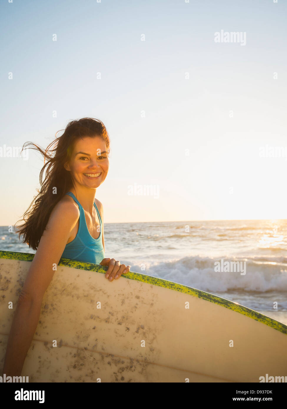 Blue surfboard on beach hi-res stock photography and images - Alamy