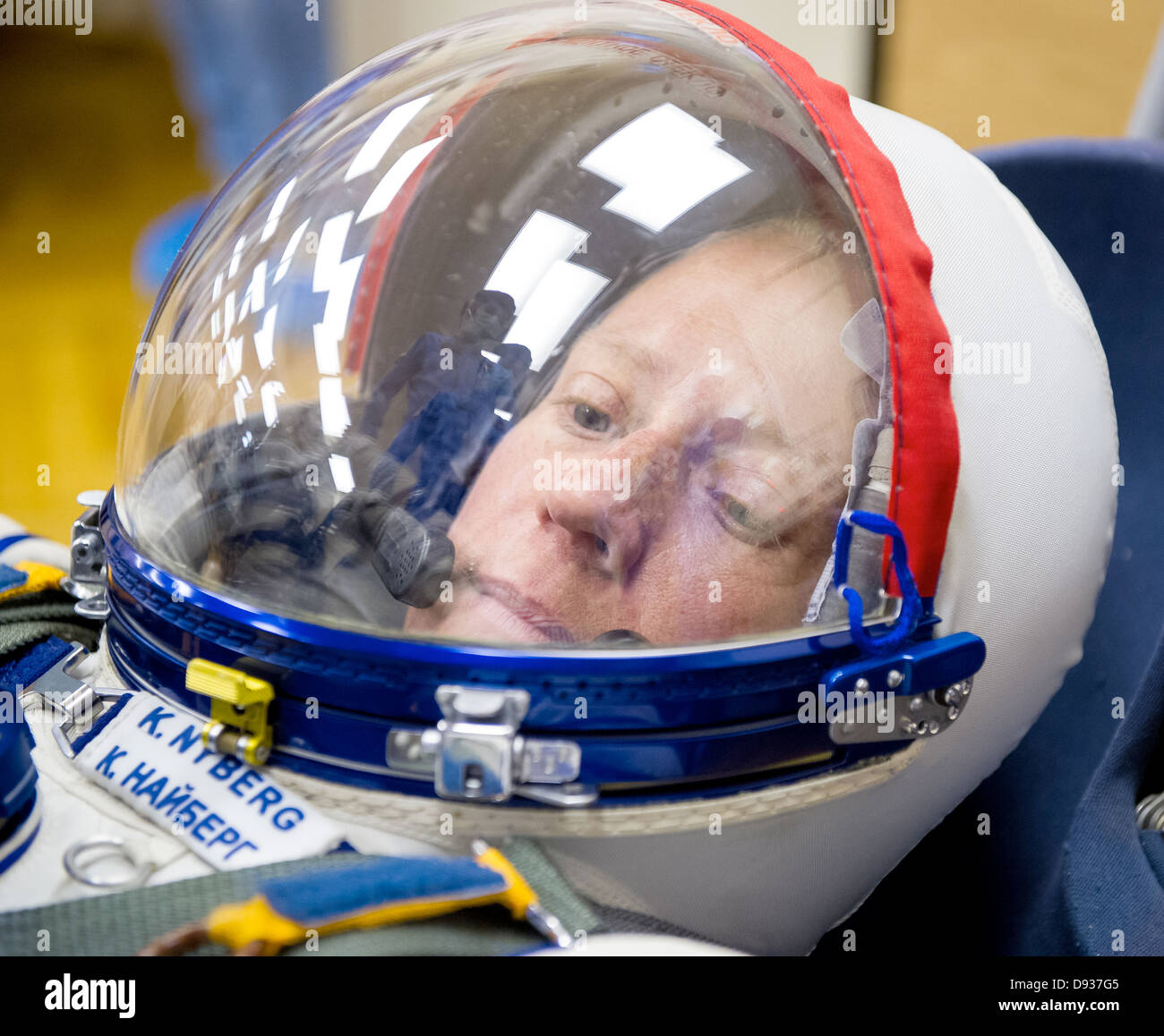 ISS Expedition 36 NASA Flight Engineer Karen Nyberg has her Russian ...