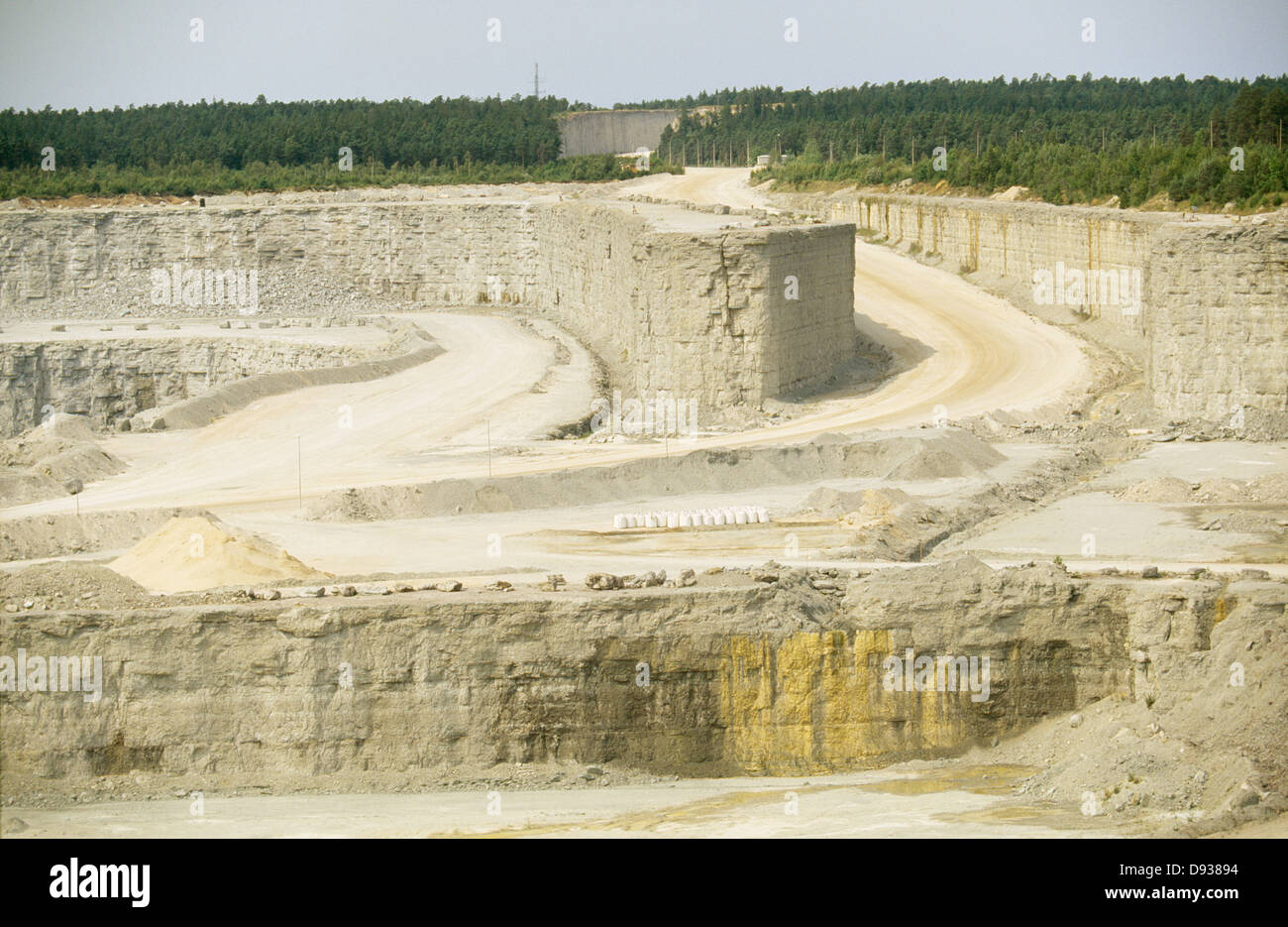 View of limestone quarry Stock Photo - Alamy