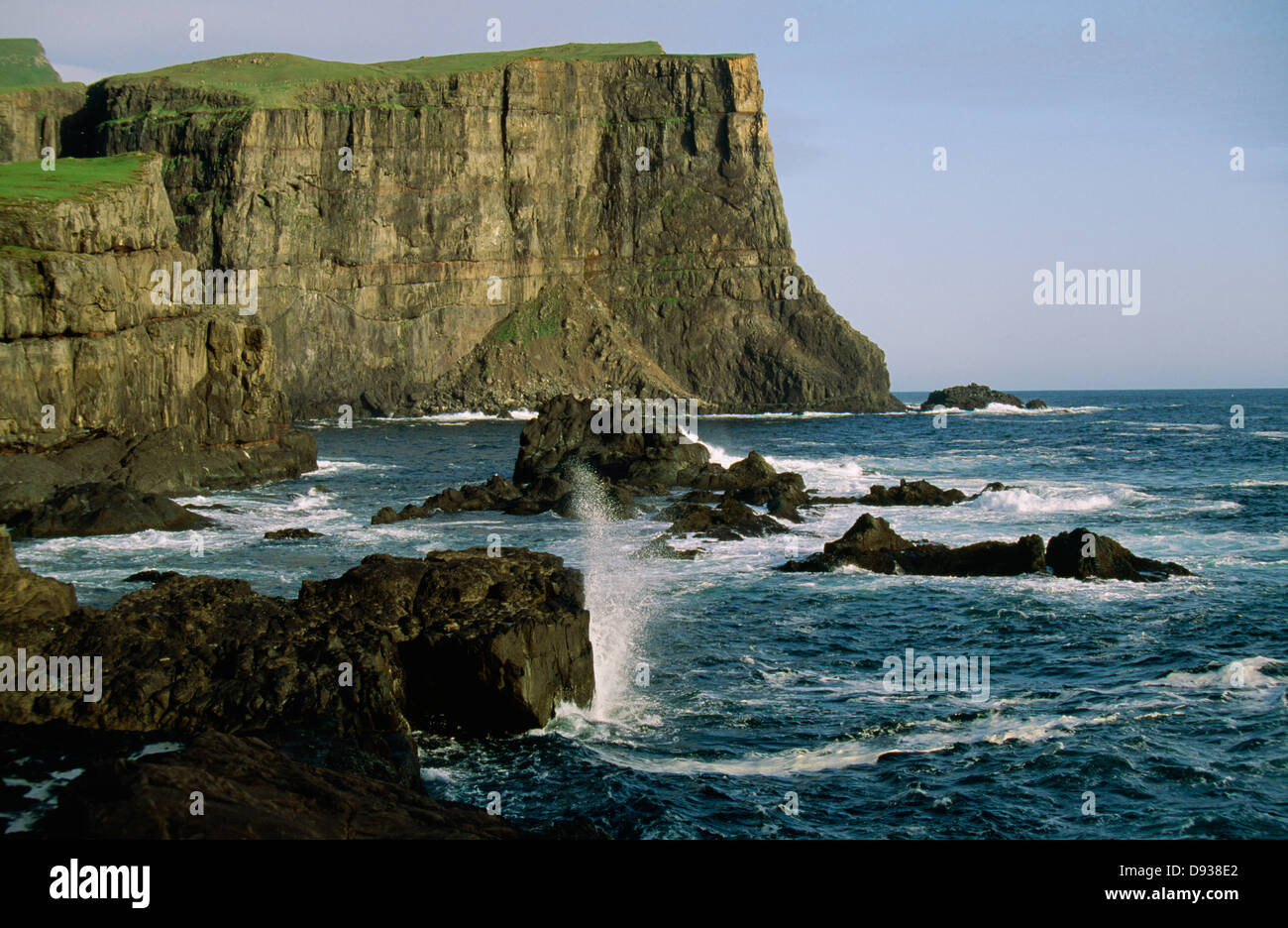 View of sea with cliff Stock Photo - Alamy