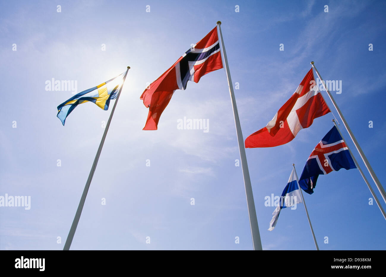 Scandinavian flags hi-res stock photography and images - Alamy