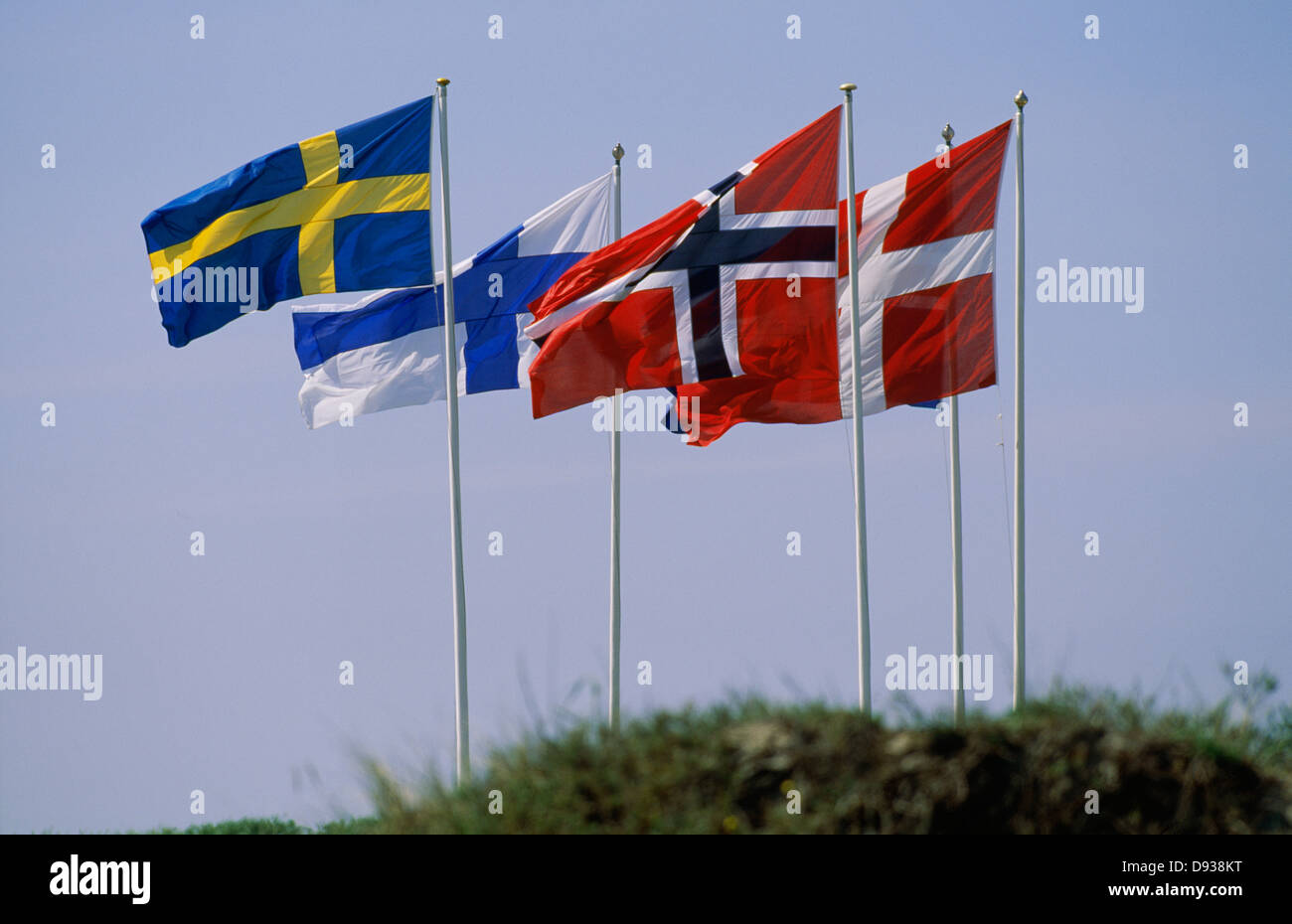 Scandinavian flags hi-res stock photography and images - Alamy