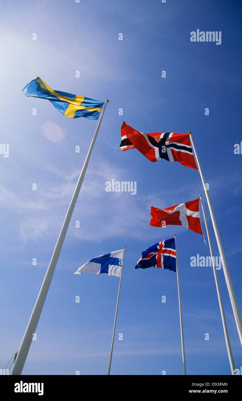 Scandinavian flags hi-res stock photography and images - Alamy