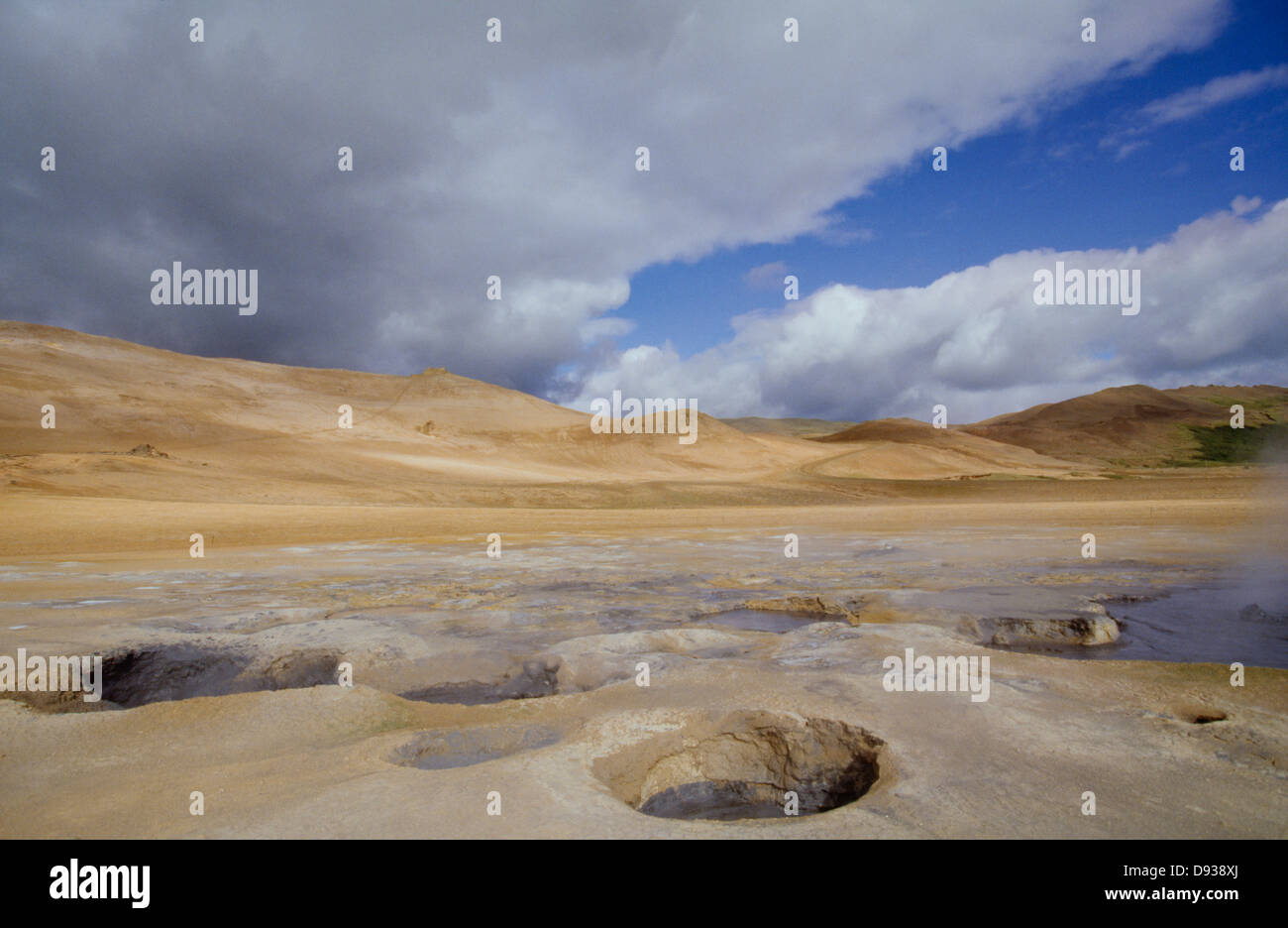 View of volcanic landscape and hills Stock Photo - Alamy