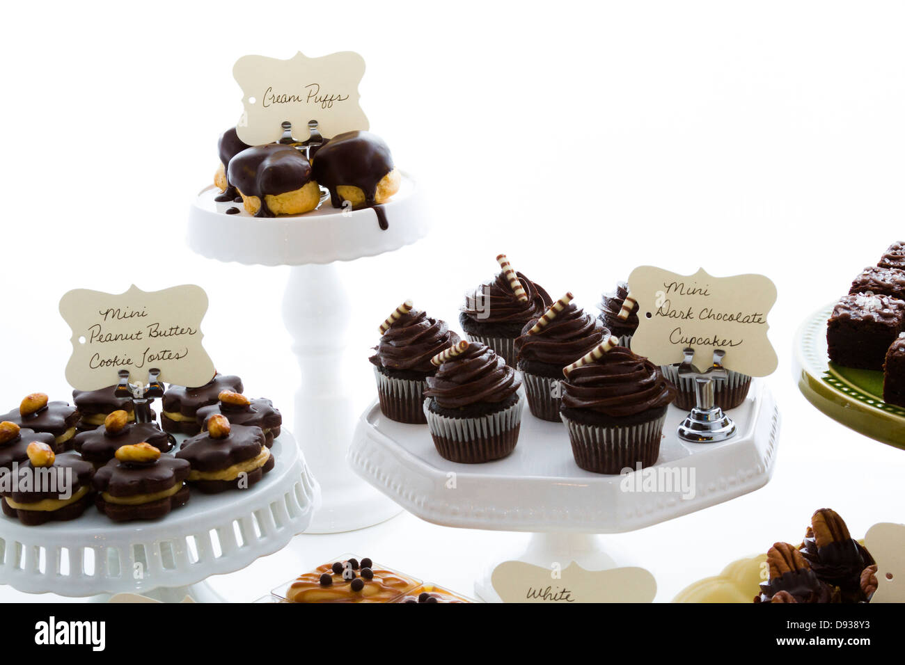 Dessert bar with assorted chocolate sweets Stock Photo - Alamy