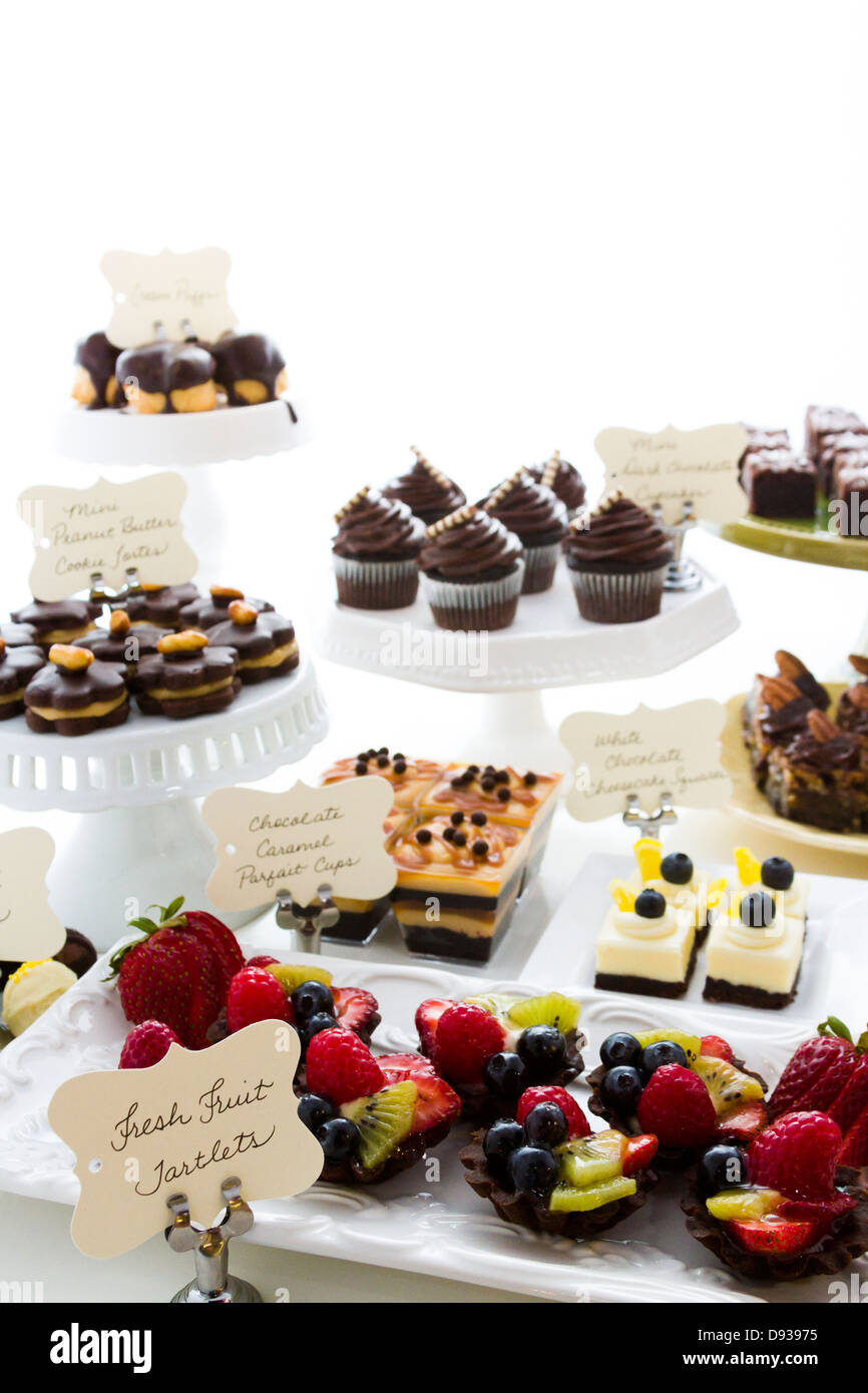 Dessert bar with assorted chocolate sweets Stock Photo - Alamy