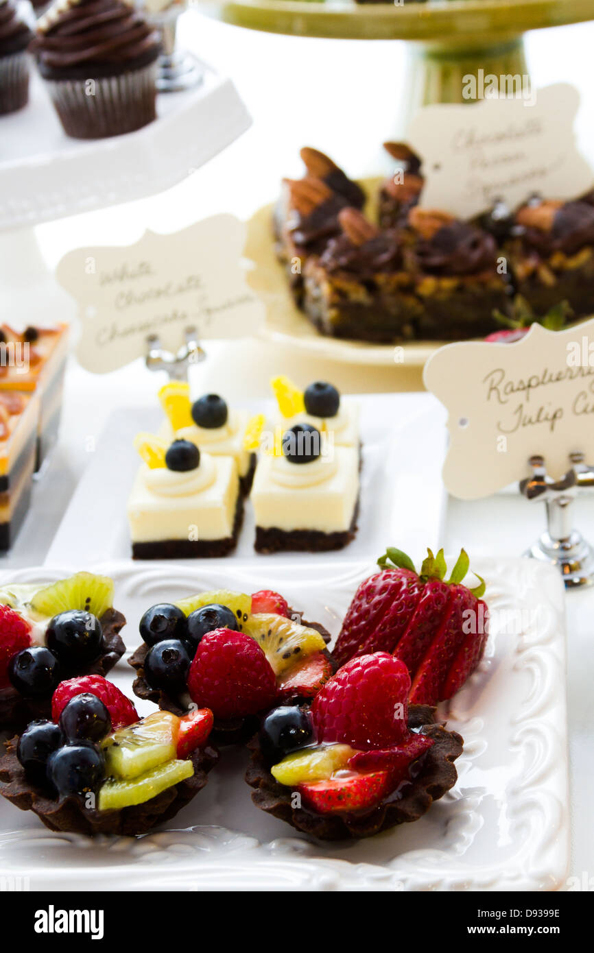 Dessert bar with assorted chocolate sweets Stock Photo - Alamy