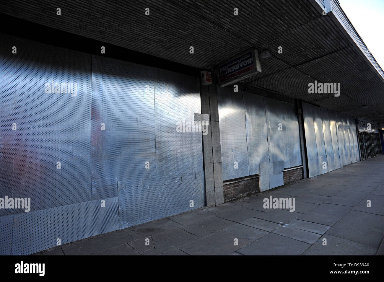 Boarded up shop front in Freeman Street, Grimsby. It used to be one of ...