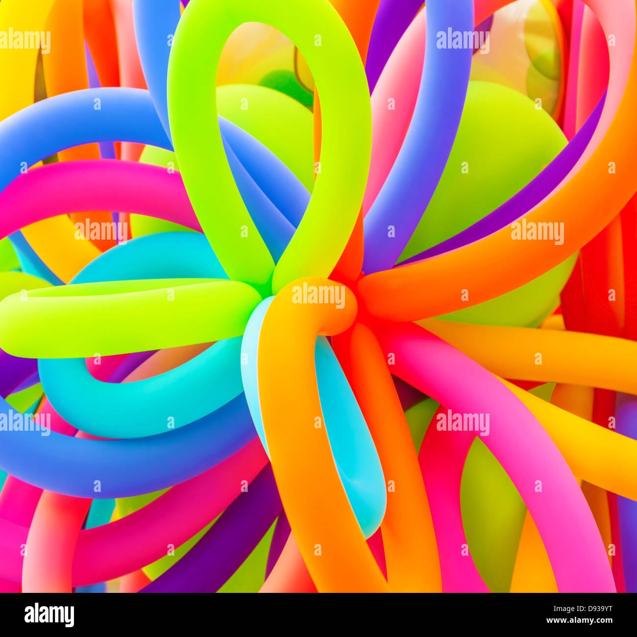 Colorful inflatable balloons background, abstract festive backdrop ...