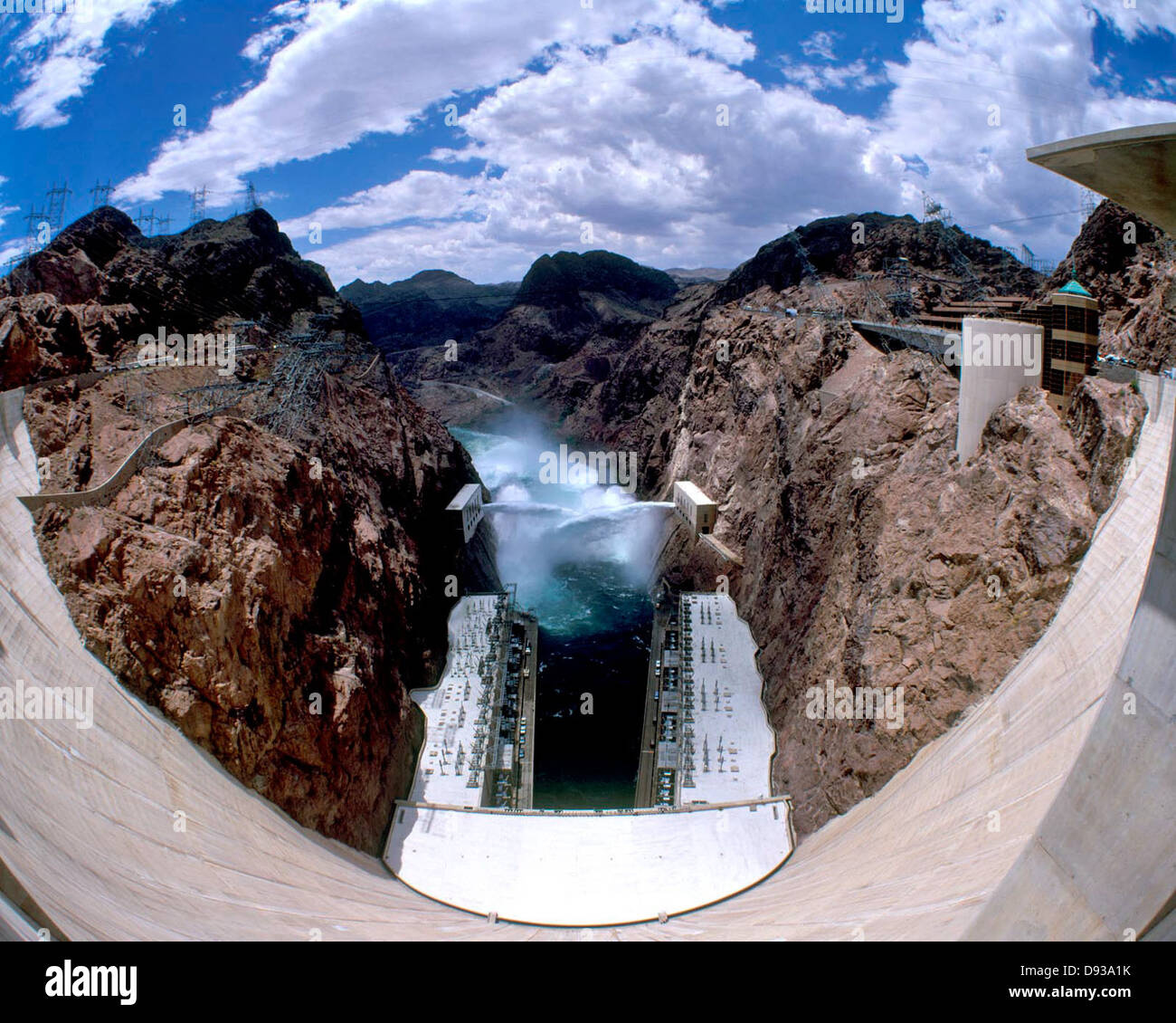 Hoover Dam - Test Flow Stock Photo - Alamy