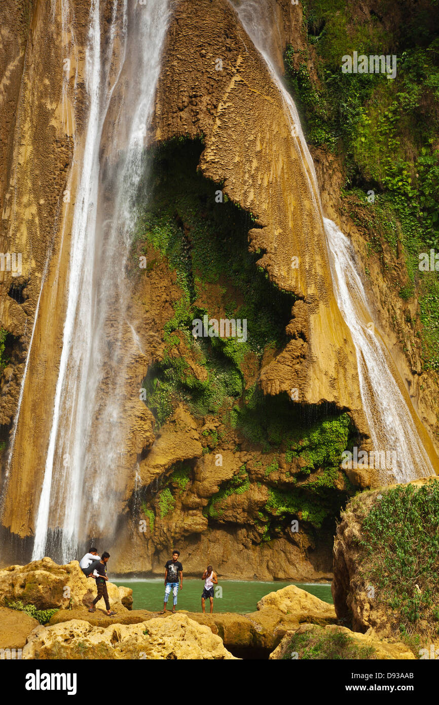 BURMESE swim at ANISAKAN FALLS near PYIN U LWIN also known as MAYMYO ...
