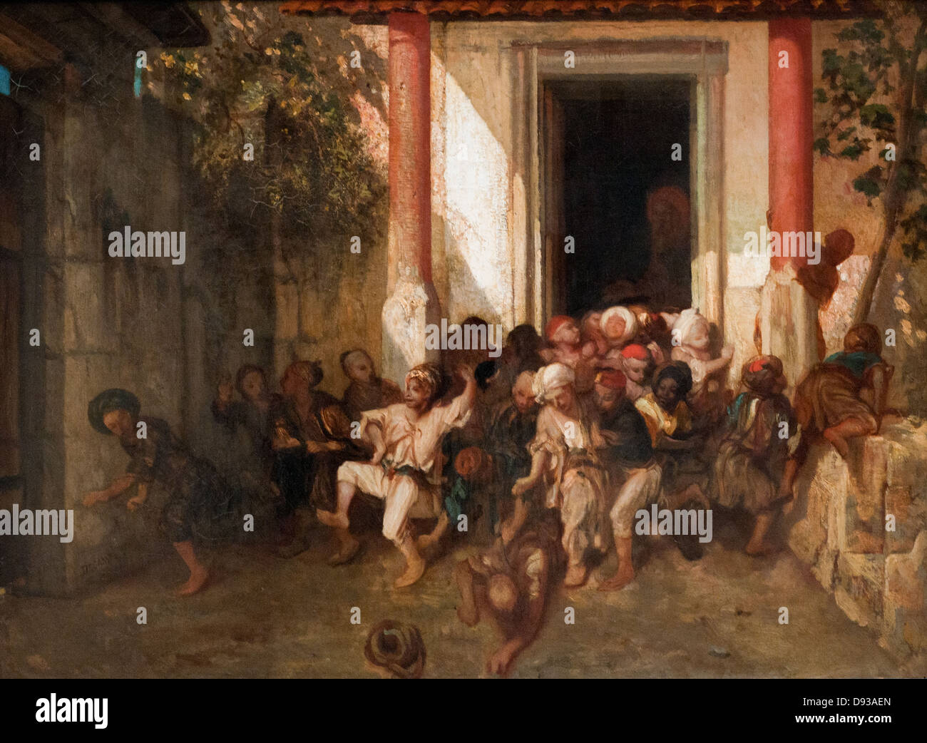 Alexandre Gabriel DECAMPS Sortie de l'école Turque 1841 Louvre Museum ...