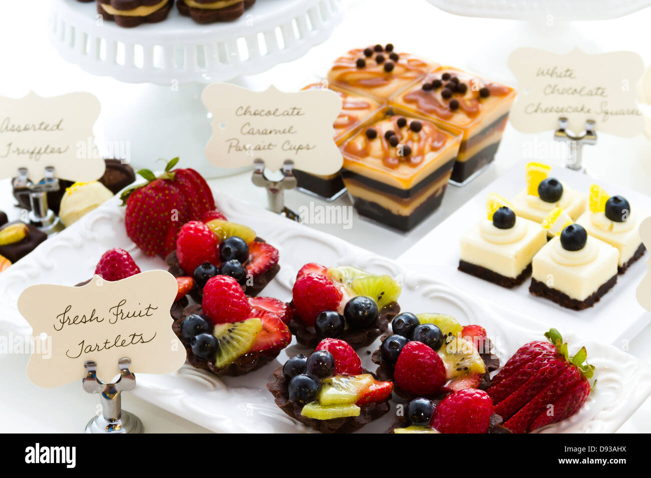 Dessert bar with assorted chocolate sweets Stock Photo - Alamy