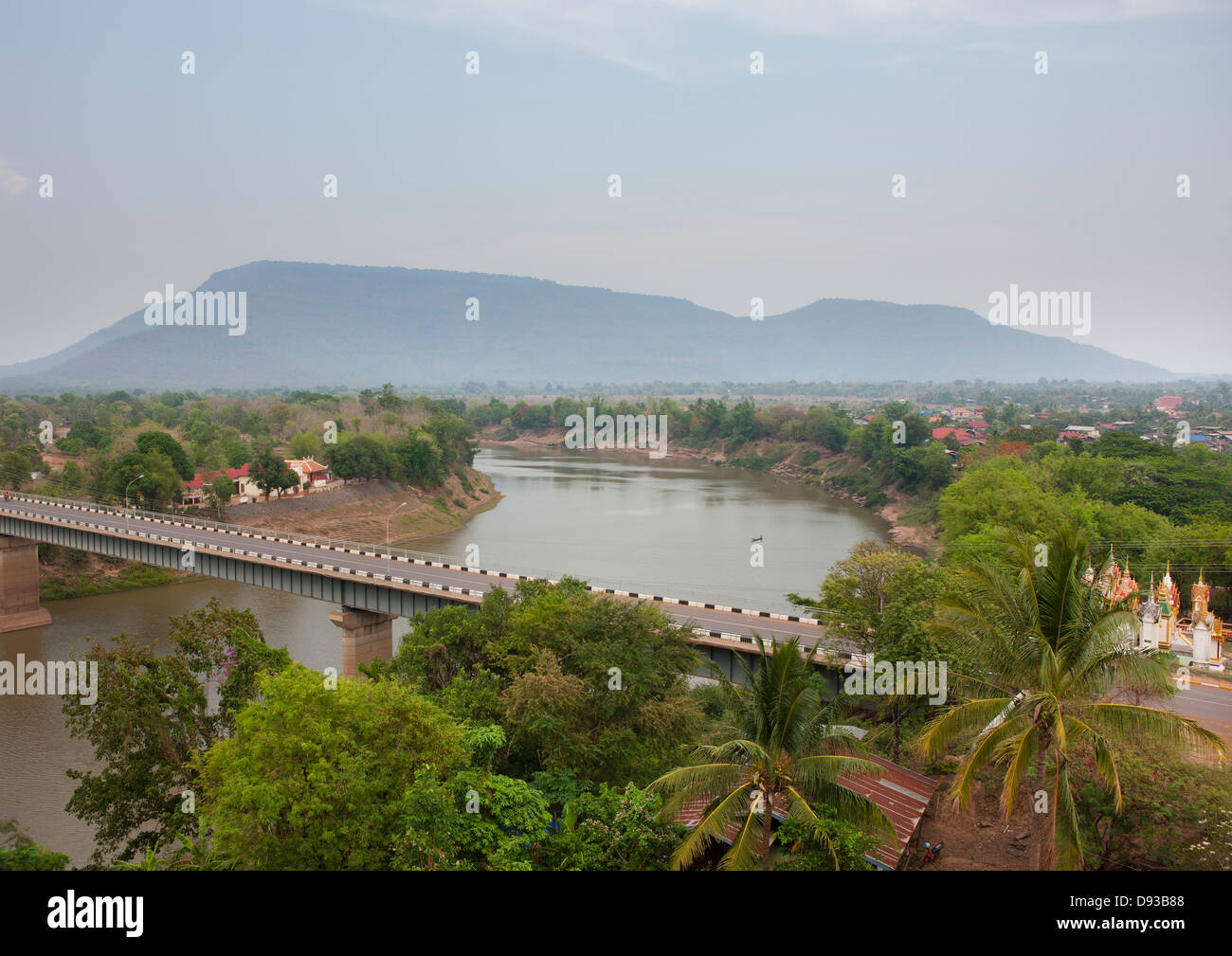 Bridge Over Mekong River, Pakse, Laos Stock Photo - Alamy