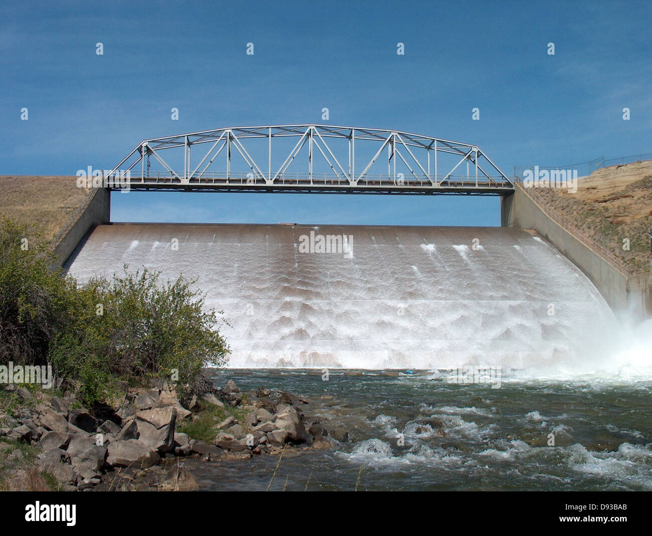 The Fresno Dam, located in the Great Plains region along the Milk River ...