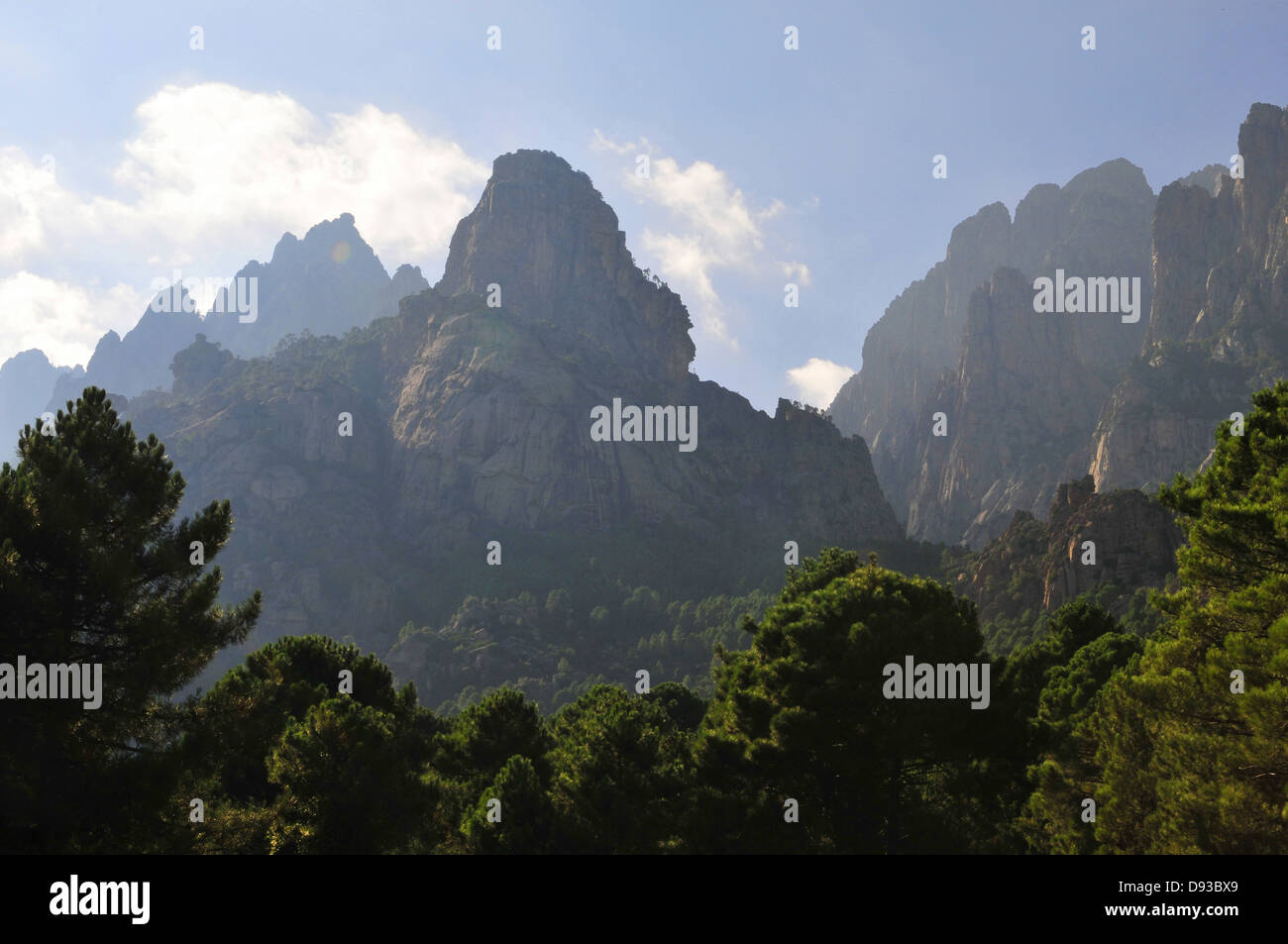 Aiguilles de Bavella, View from Northeast, Col de Bavella, Alta Rocca ...