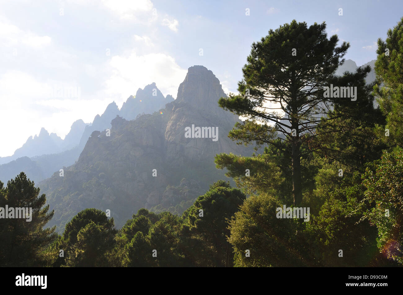 Aiguilles de Bavella, View from Northeast, Col de Bavella, Alta Rocca ...
