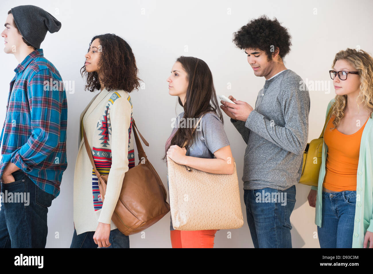 People waiting in line Stock Photo - Alamy