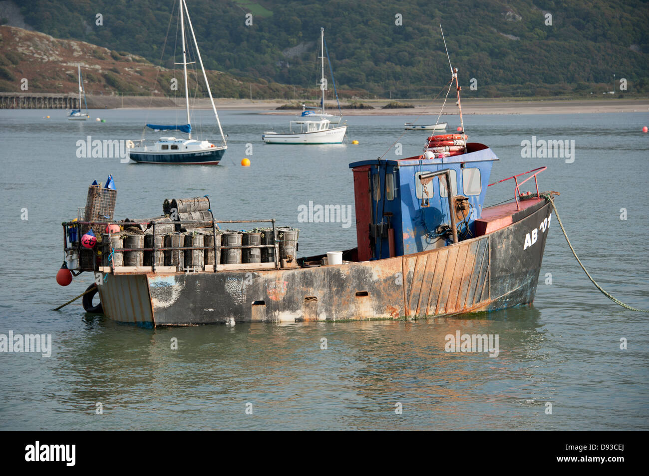Rusty Fishing Boat Lobster Pots Stock Photo - Alamy