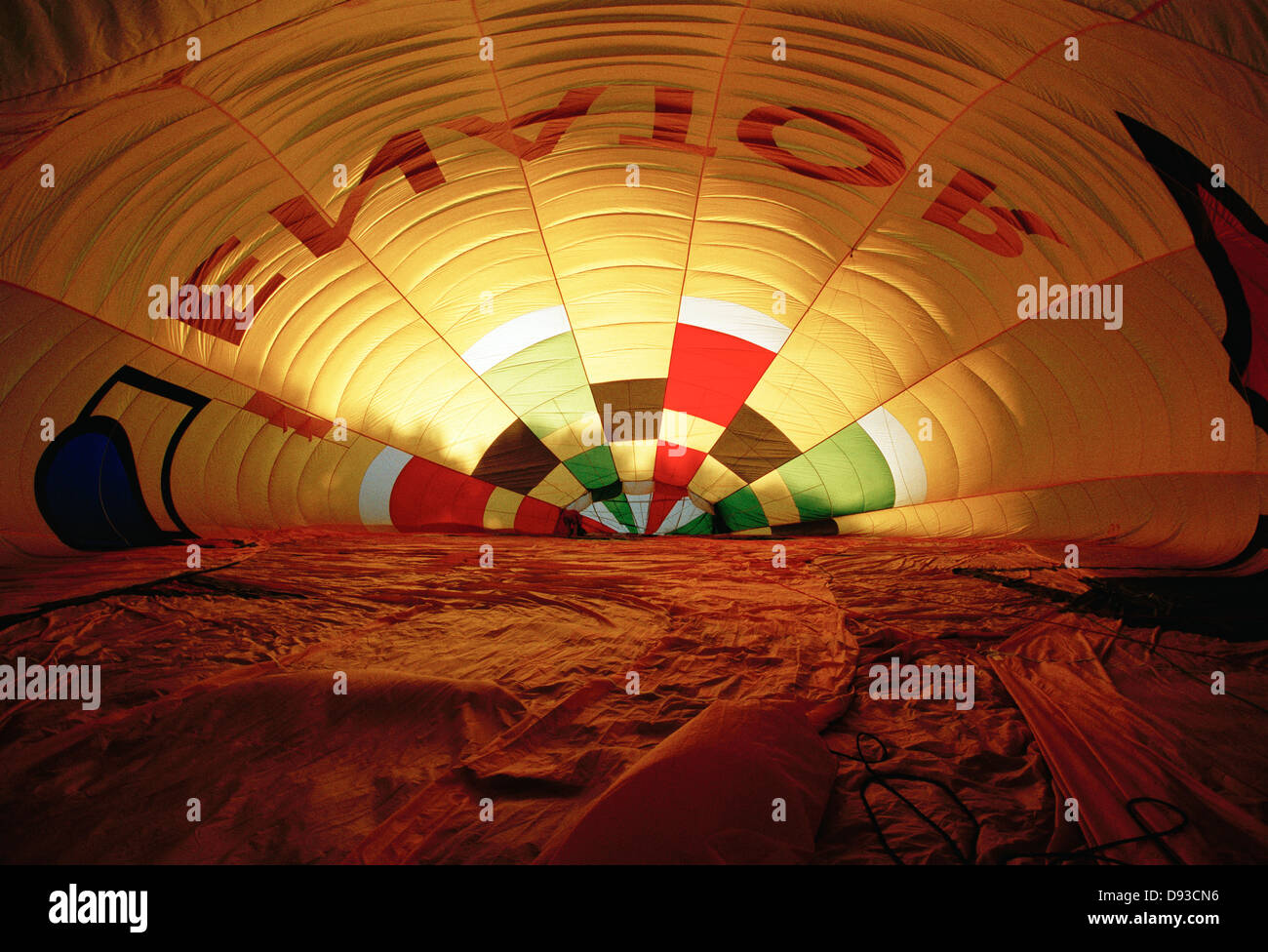 The inside of an air balloon Stock Photo - Alamy