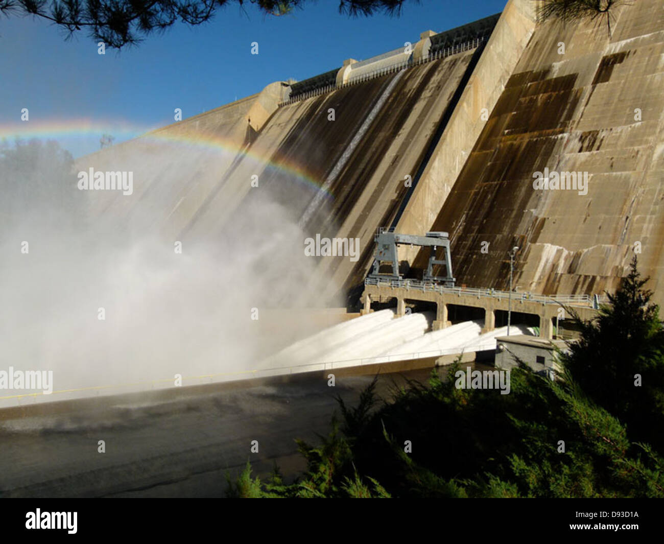 This image shows the controlled flood release from Friant Dam, located ...