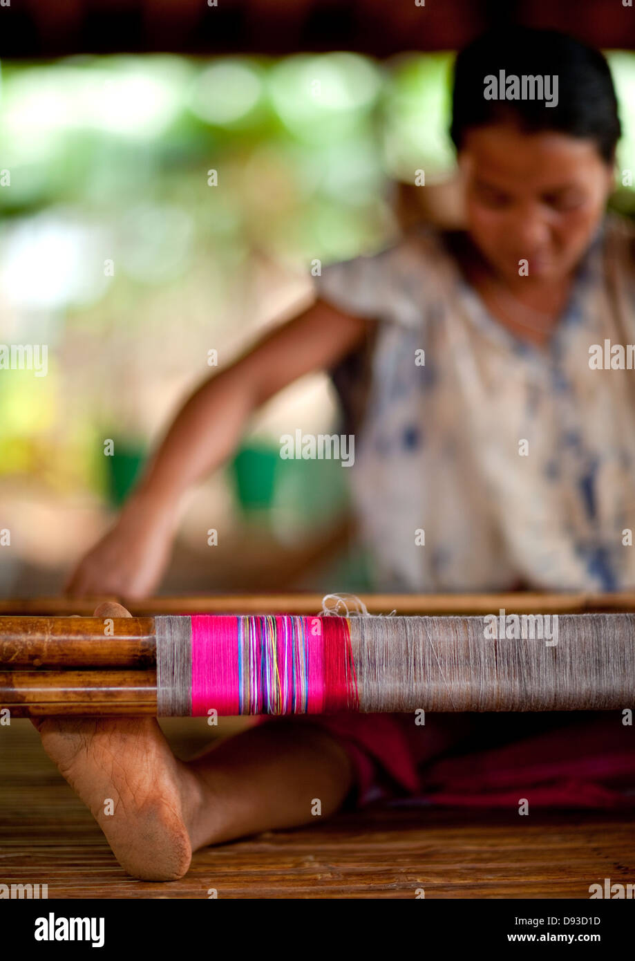 Lao weaving hi-res stock photography and images - Alamy