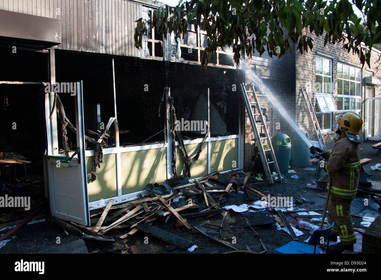 School Classroom on Fire Stock Photo - Alamy