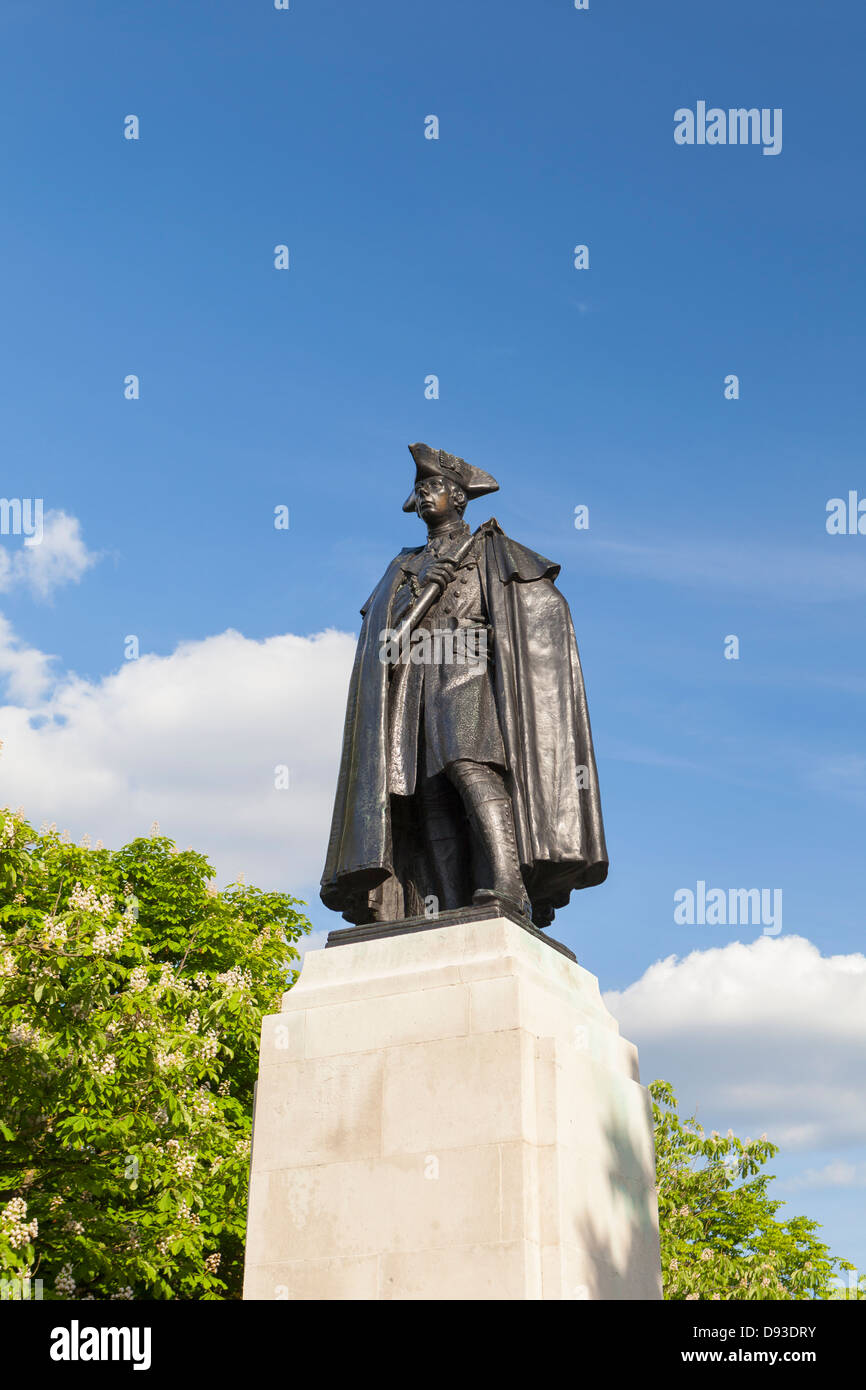 Statue of major general James Wolfe in Greenwich, London, UK Stock ...