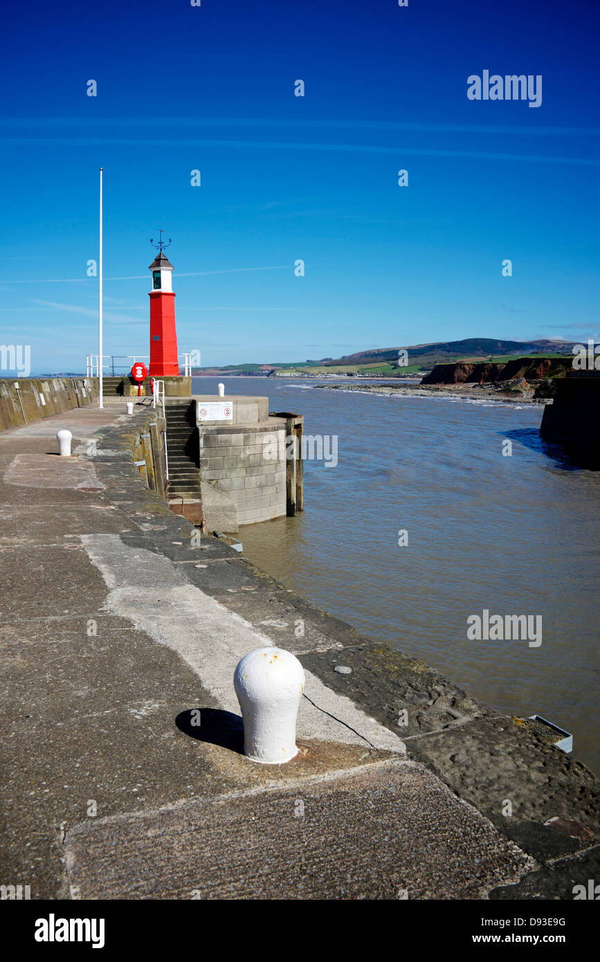 Watchet Somerset UK Harbour Light Stock Photo - Alamy