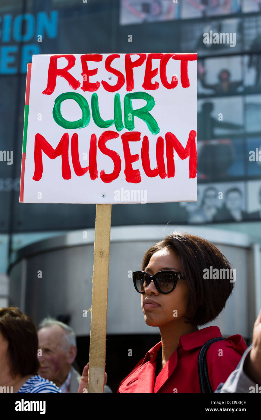 Protest outside The National Media Museum in Bradford, following the ...