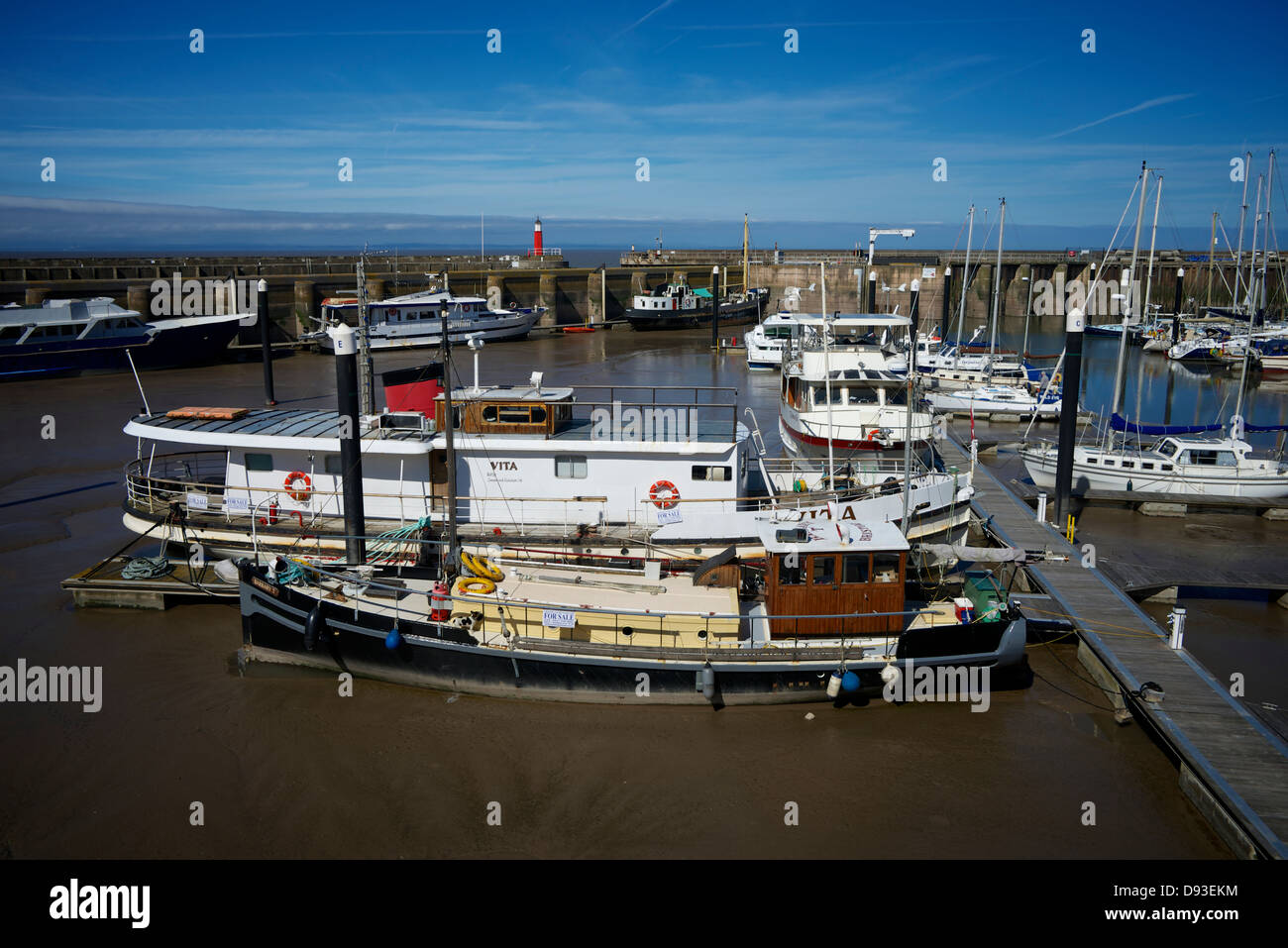 Watchet Somerset UK Harbour Light Stock Photo - Alamy