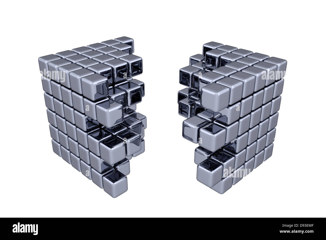 3D Cubes - Separation Stock Photo - Alamy