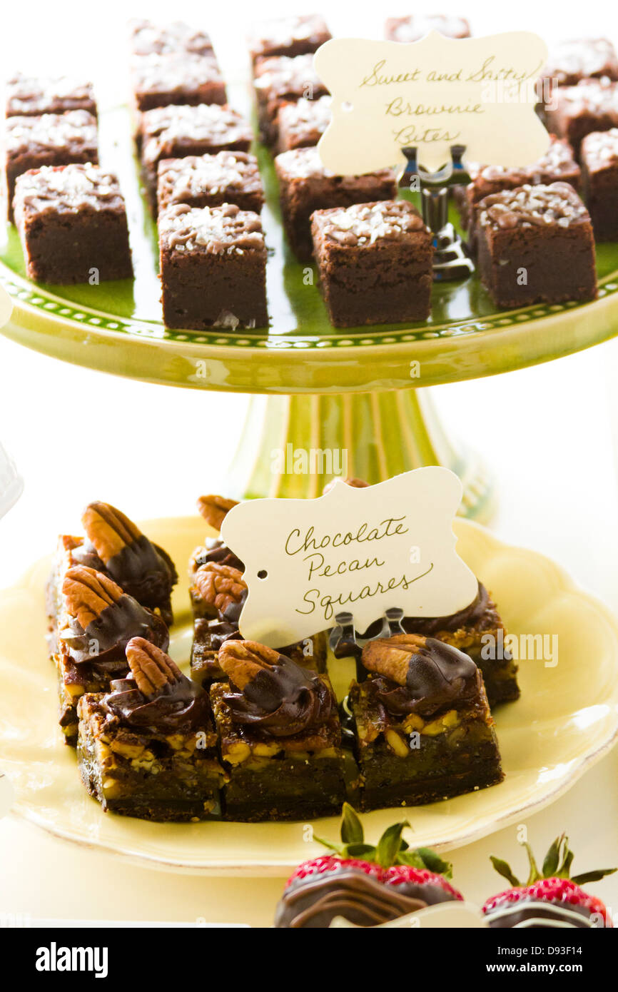 Dessert bar with assorted chocolate sweets Stock Photo - Alamy