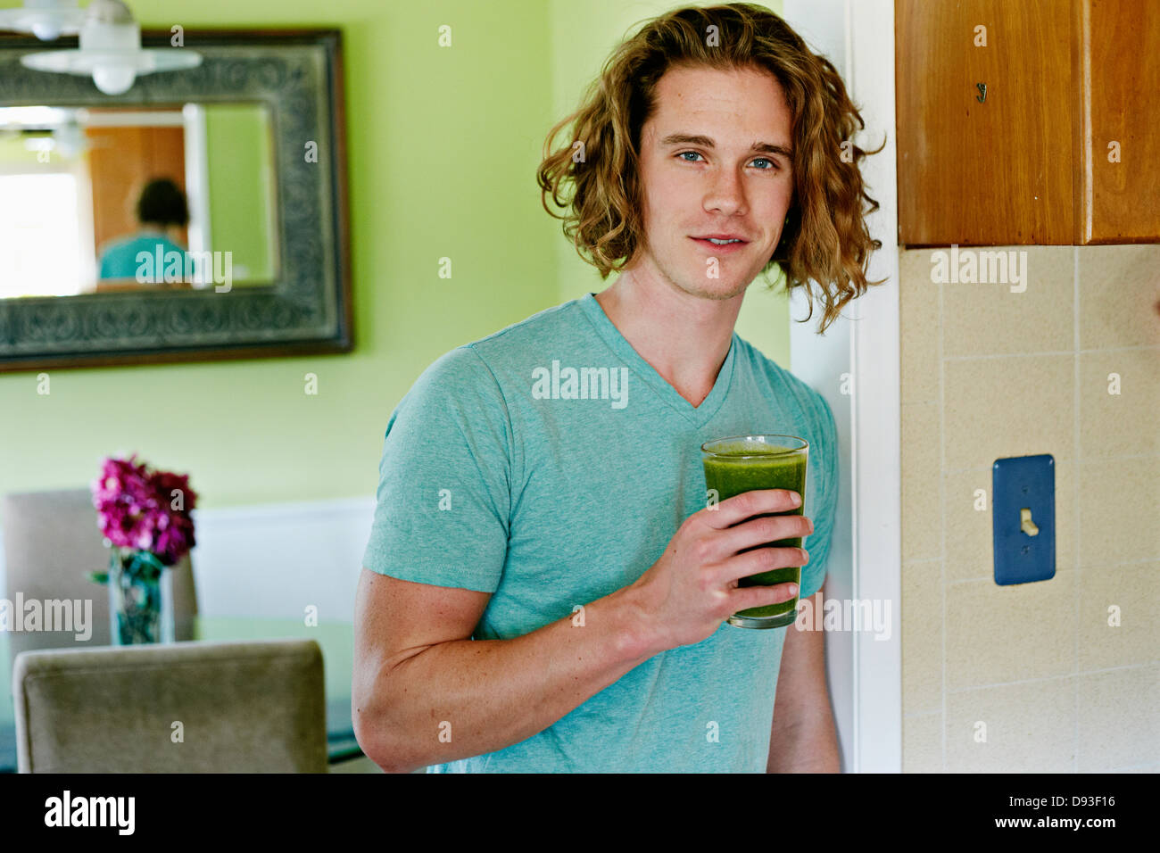 Man drinking fruit juice hi-res stock photography and images - Alamy