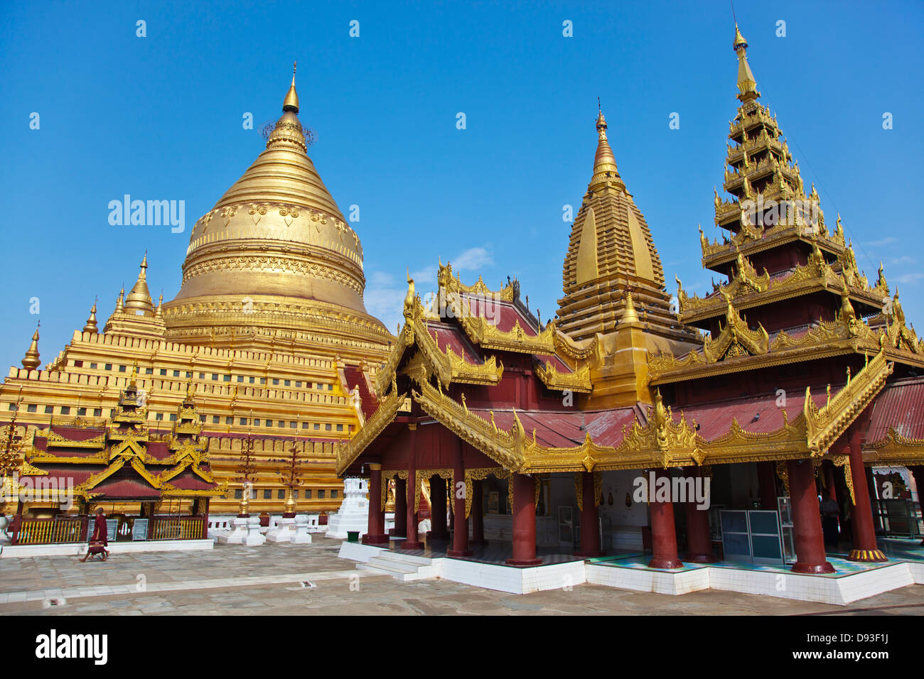 The GILDED SHWEZIGON PAGODA or PAYA was completed in 1102 AD by King ...