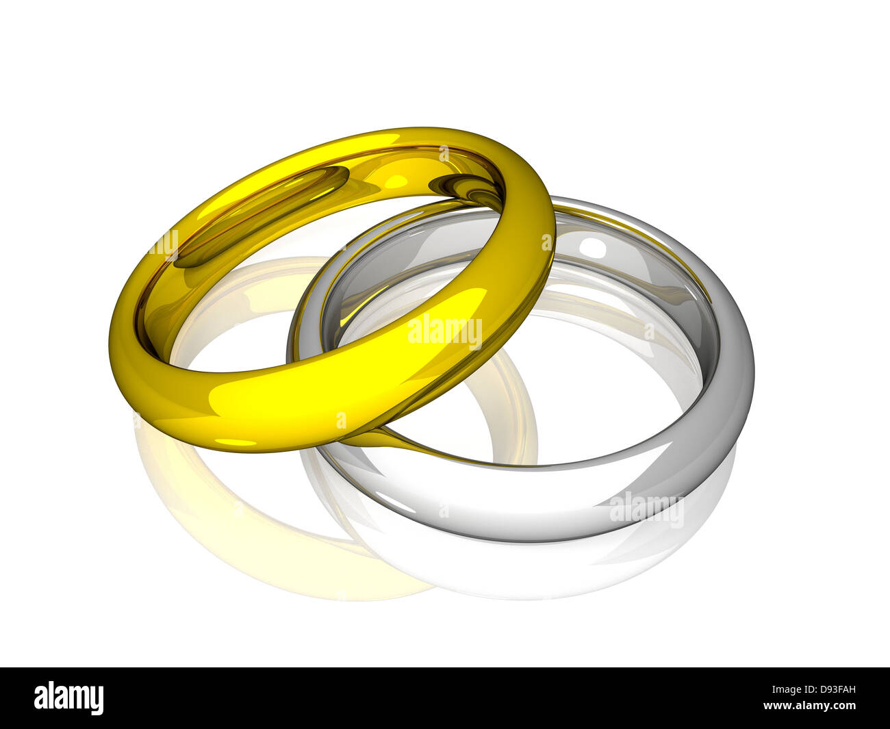 Silver gold rings Cut Out Stock Images & Pictures - Alamy
