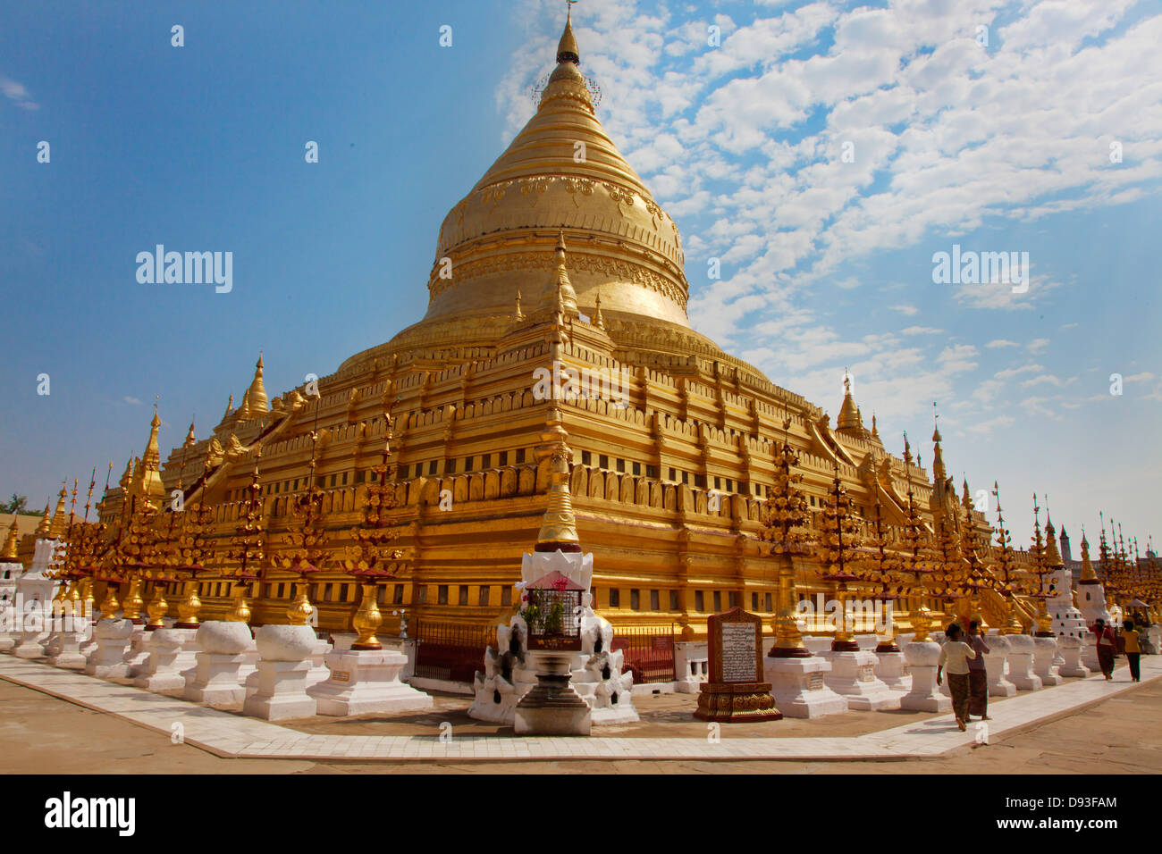 The GILDED SHWEZIGON PAGODA or PAYA was completed in 1102 AD by King ...