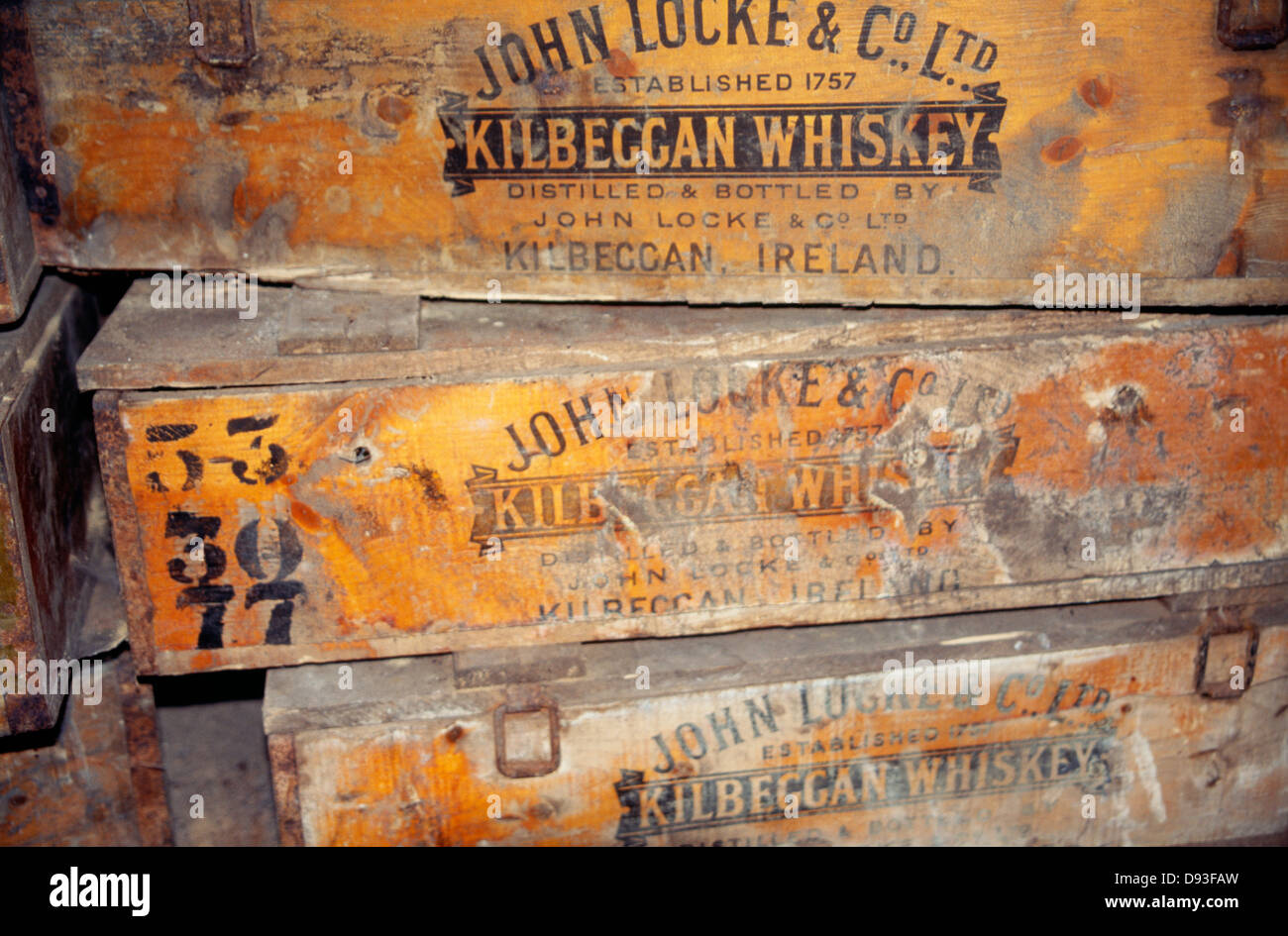Stack of whisky cases Stock Photo - Alamy