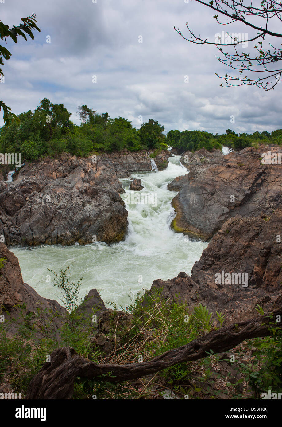 Li Phi Waterfall, Don Khong Island, Laos Stock Photo - Alamy