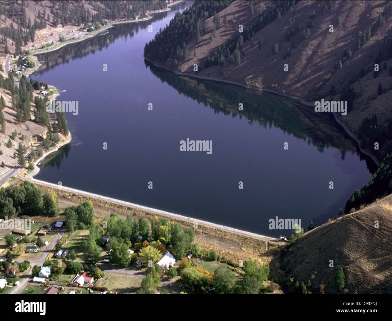 A photograph of Salmon Lake Dam, part of a Bureau of Reclamation ...