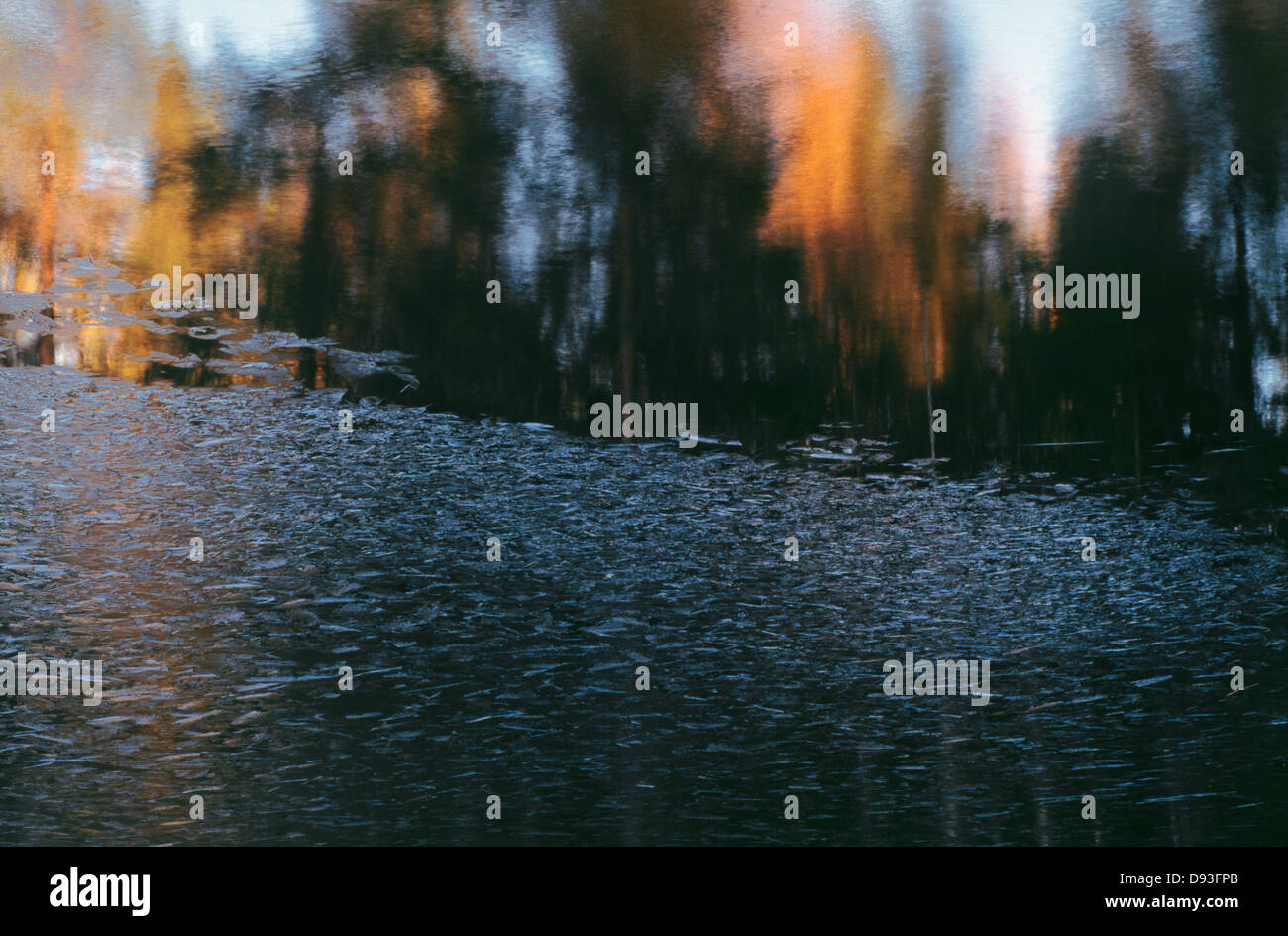 Frozen lake, elevated view Stock Photo - Alamy