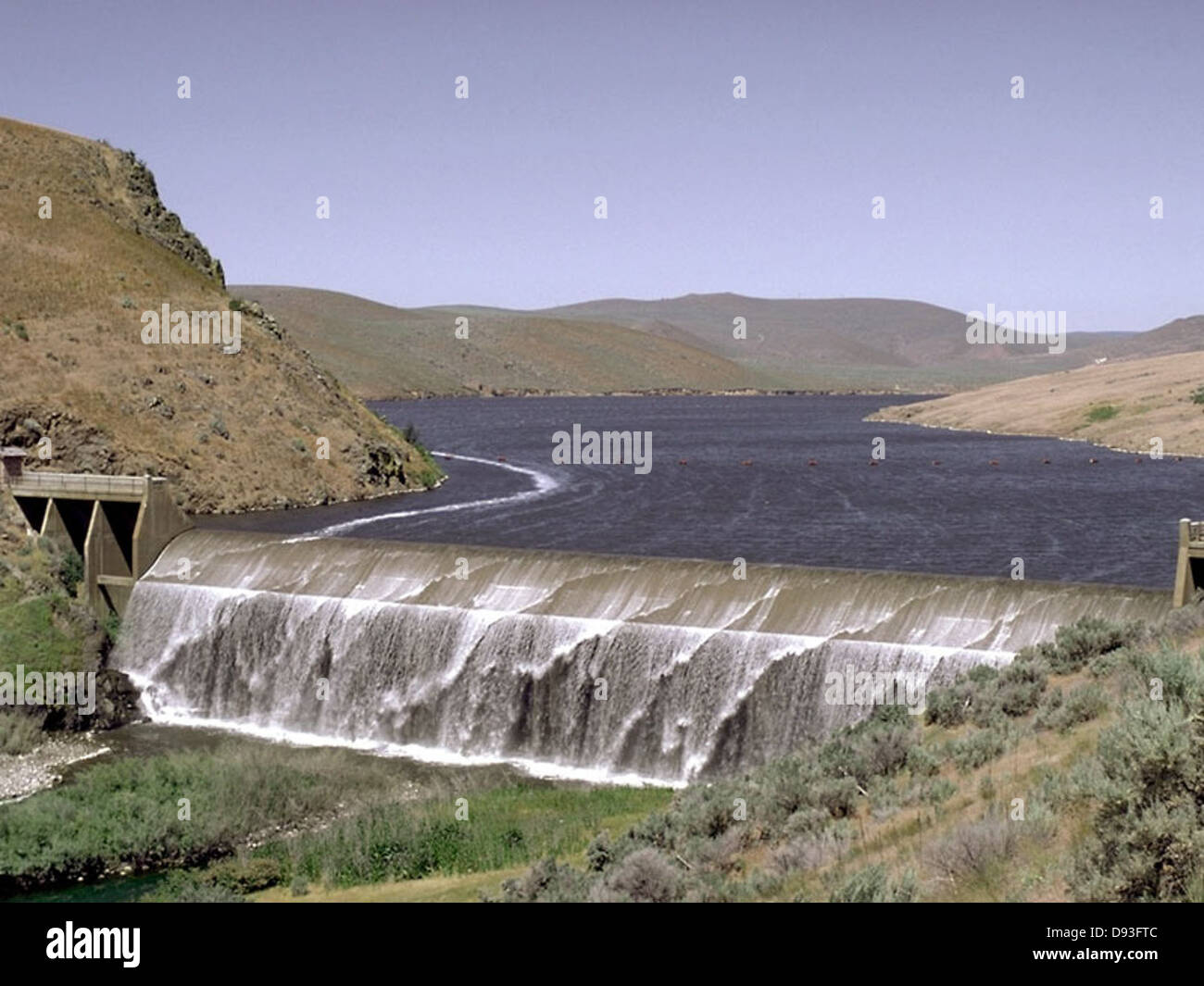 Thief Valley Dam, constructed by the Bureau of Reclamation, is located ...